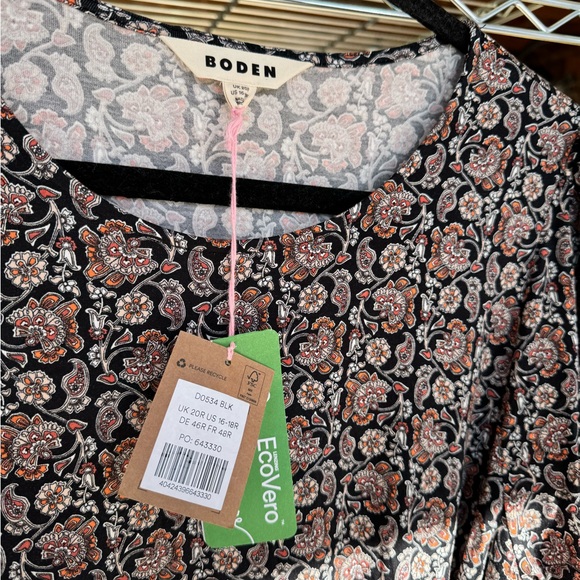 Boden | Dresses | Nwt Boden Paisley Buff Sleeve Size 6 Dress | Poshmark